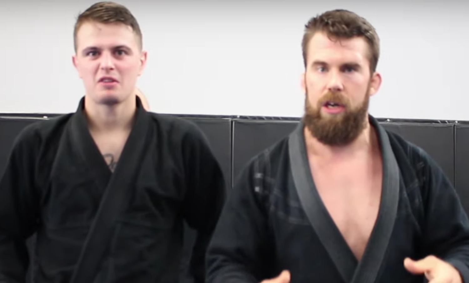 Chewy and Chad show a bjj triangle choke - Chewjitsu.net